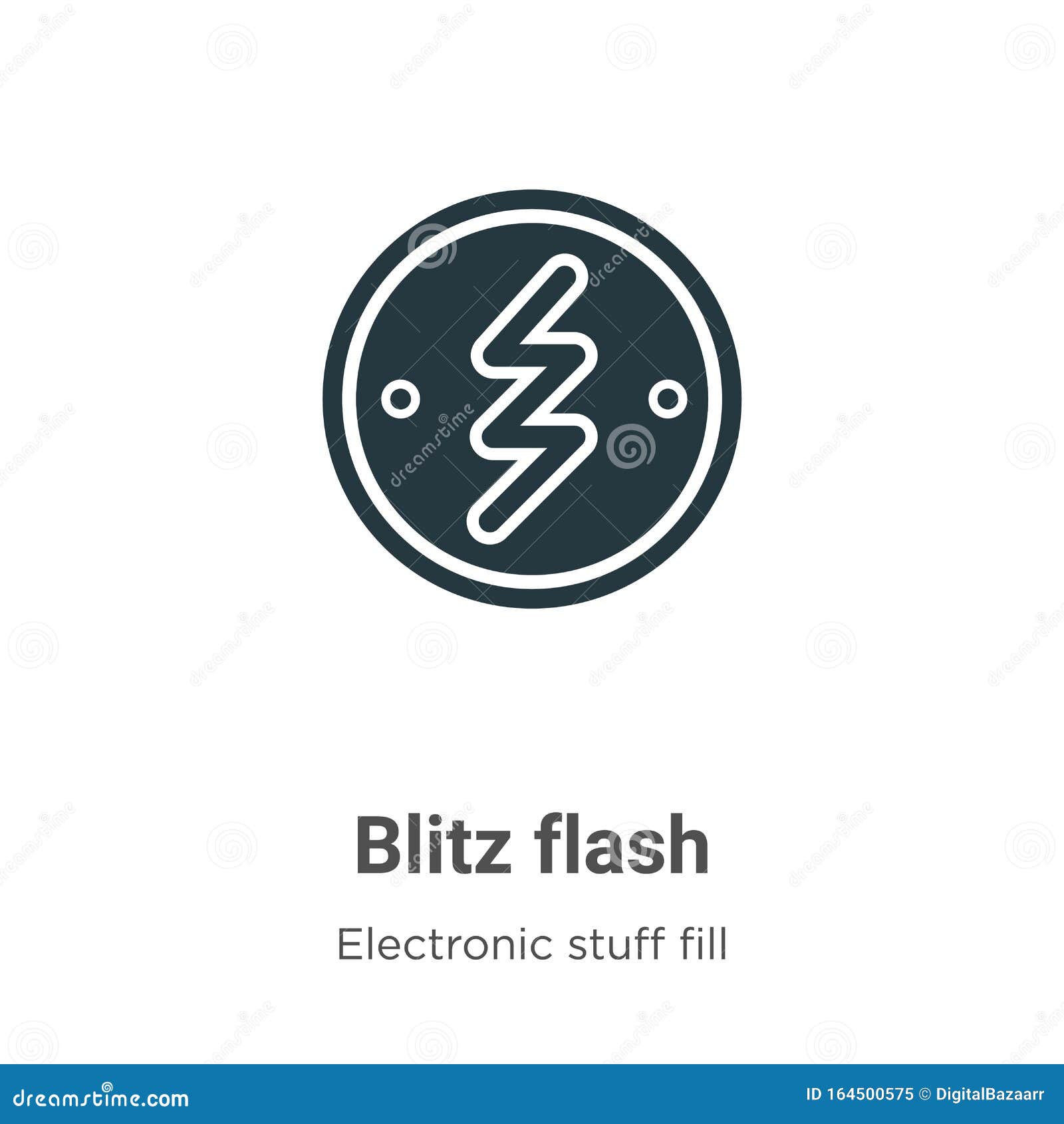 Blitz Flash Vector Icon On White Background. Flat Vector Blitz Flash ...