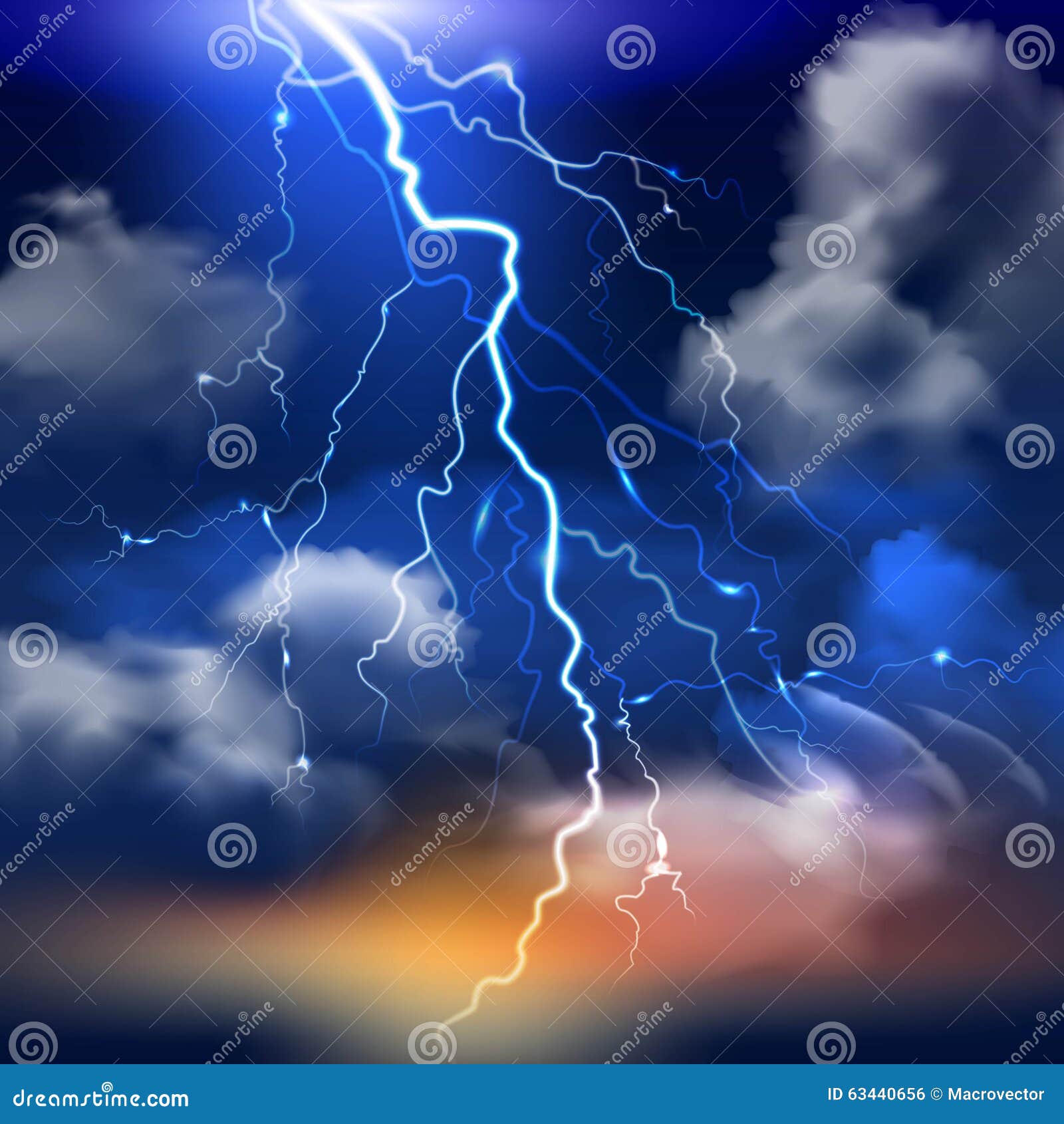 Blitz-Hintergrund-Illustration Vektor Abbildung - Illustration von hell ...