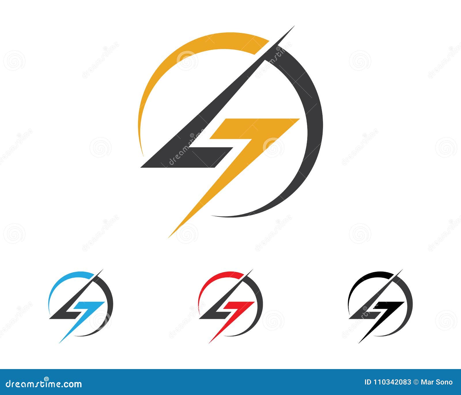 Blixtsymbolslogo Och Symboler Vektor Illustrationer - Illustration av ...