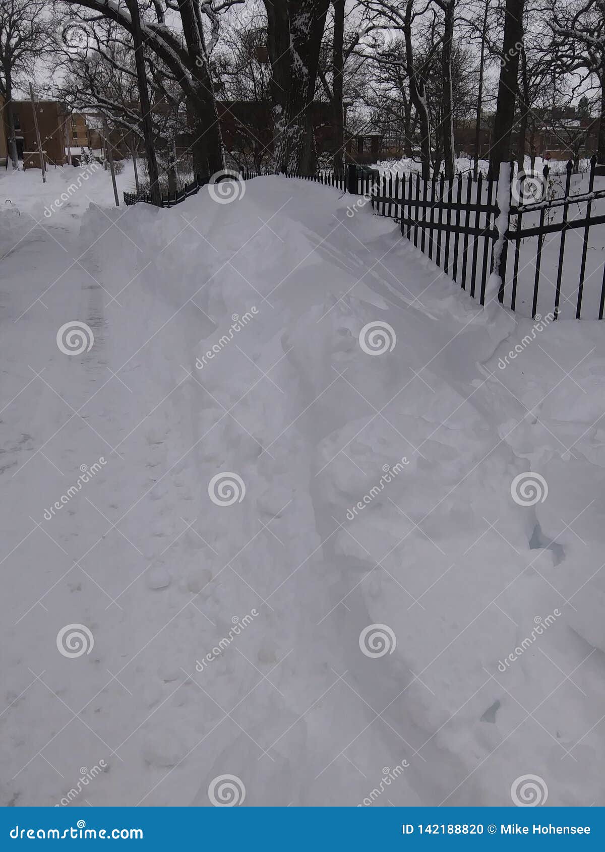 Blizzard Aftermath stock photo. Image of snowdrift, snowstorm - 142188820