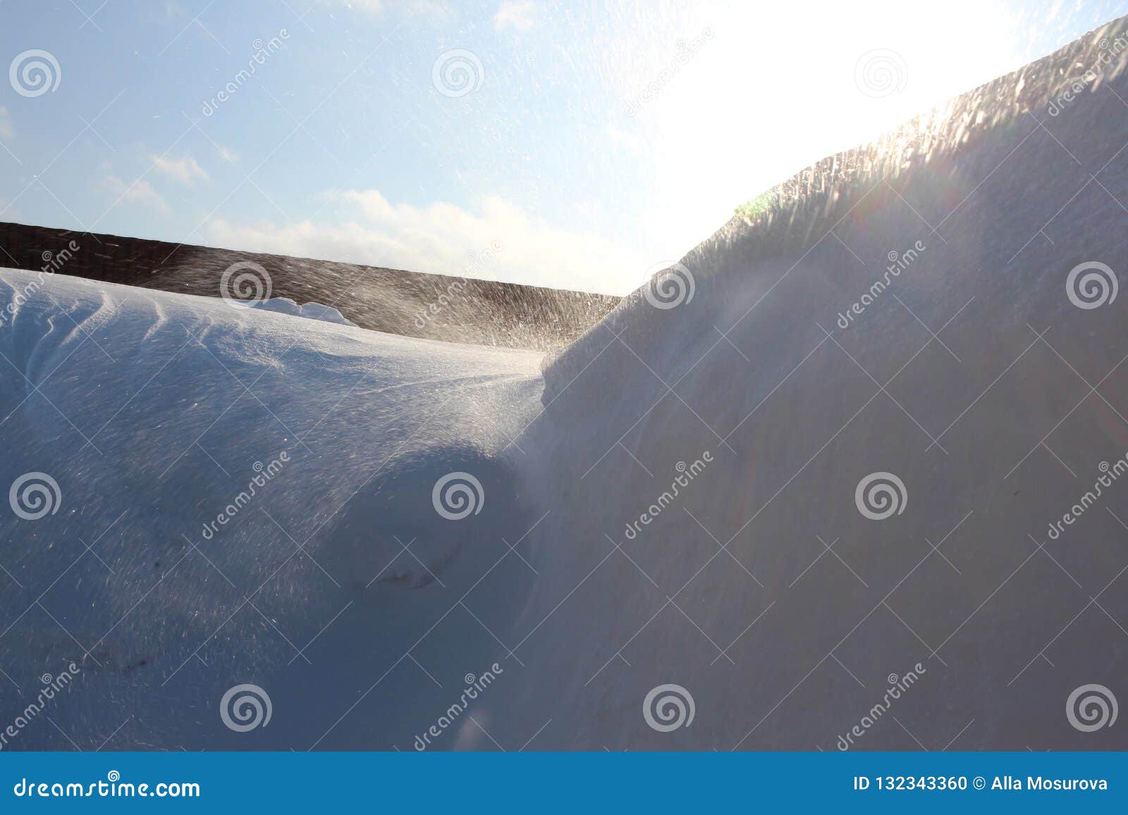Blows Sweeps the Vortex Falls Asleep Tiny Ice Crystals Cover the Sharp ...