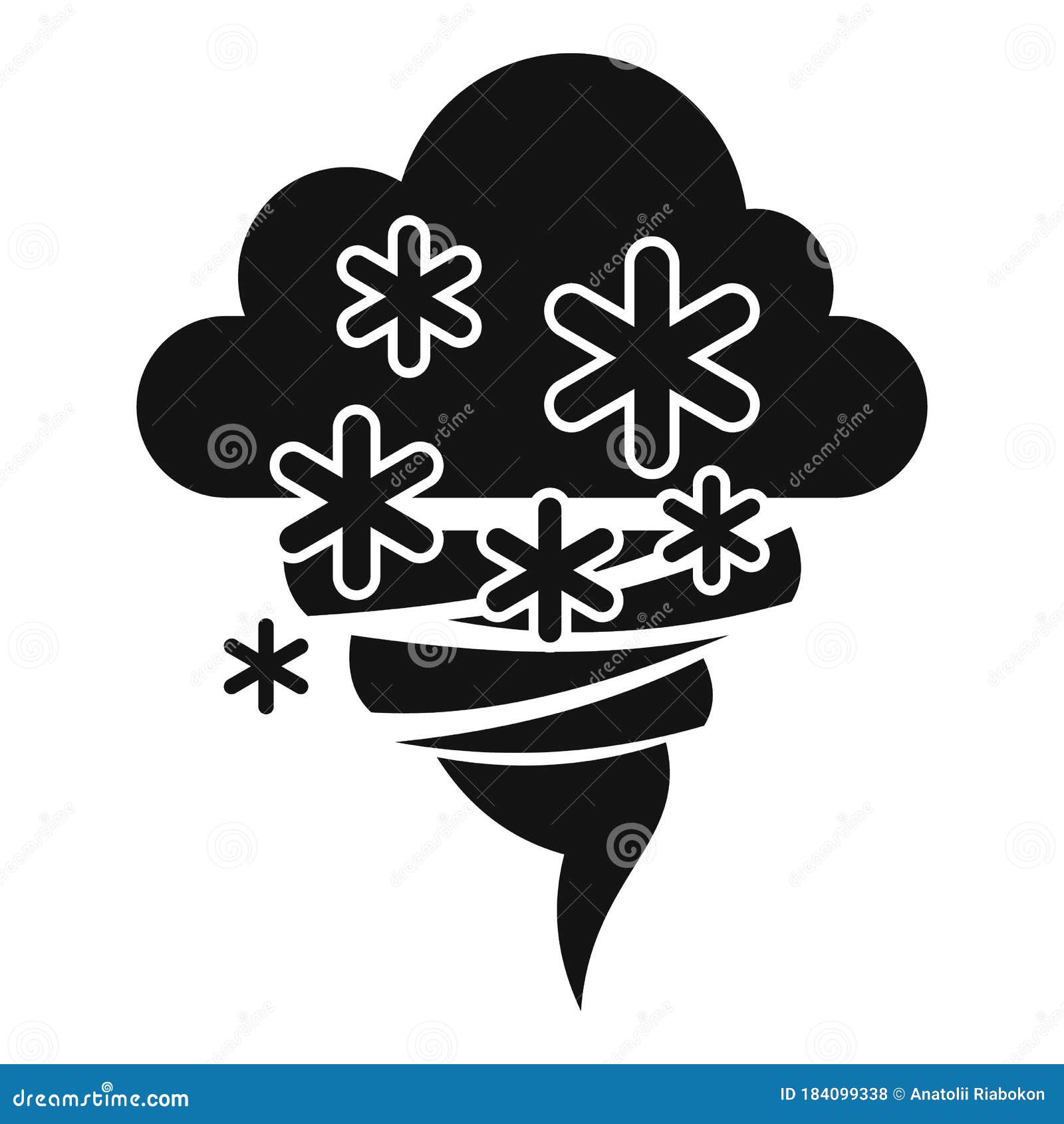 Blizzard Icon, Simple Style Stock Vector - Illustration of outline ...