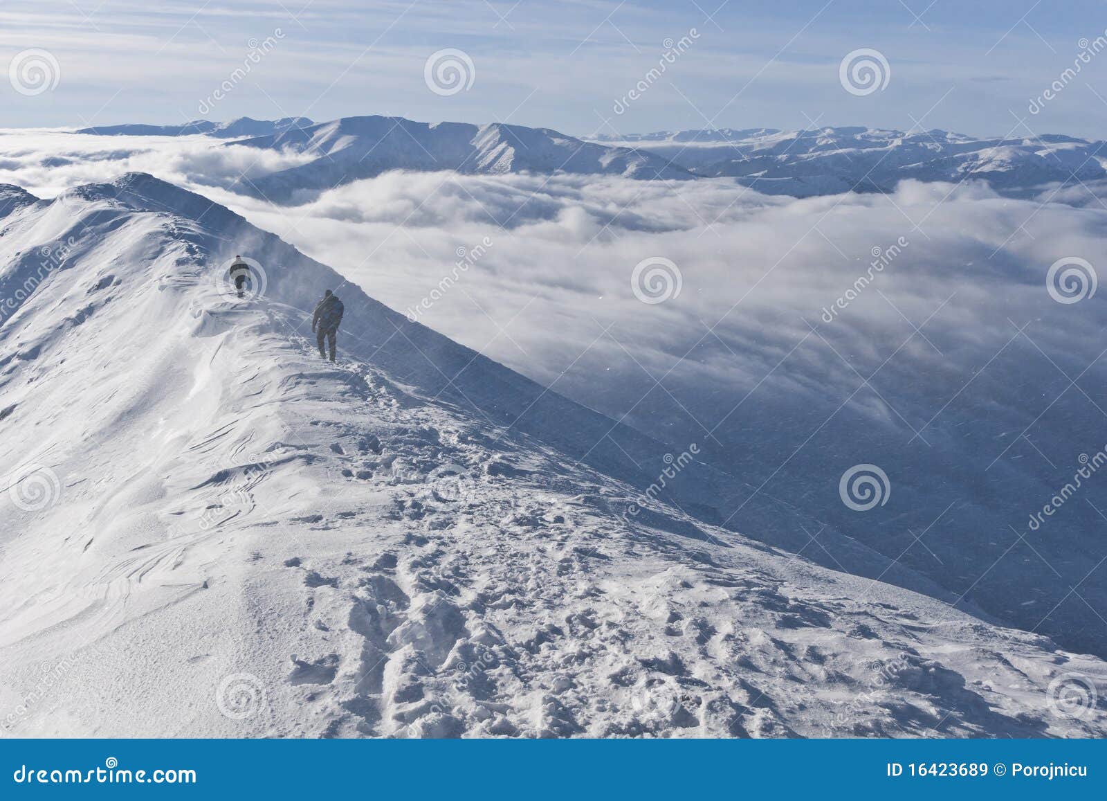A Blizzard on the Mountain Top Stock Image - Image of rocky, alpine ...