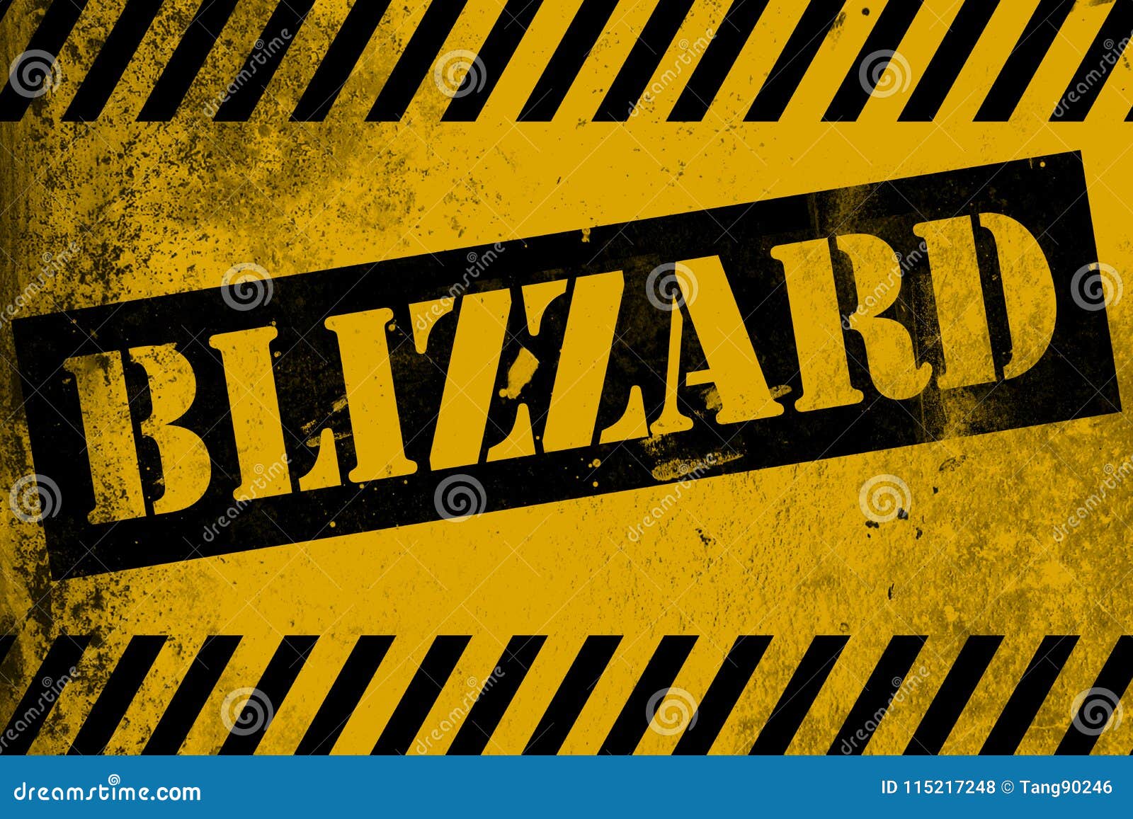 Blizzard Sign Yellow with Stripes Editorial Stock Photo - Illustration ...