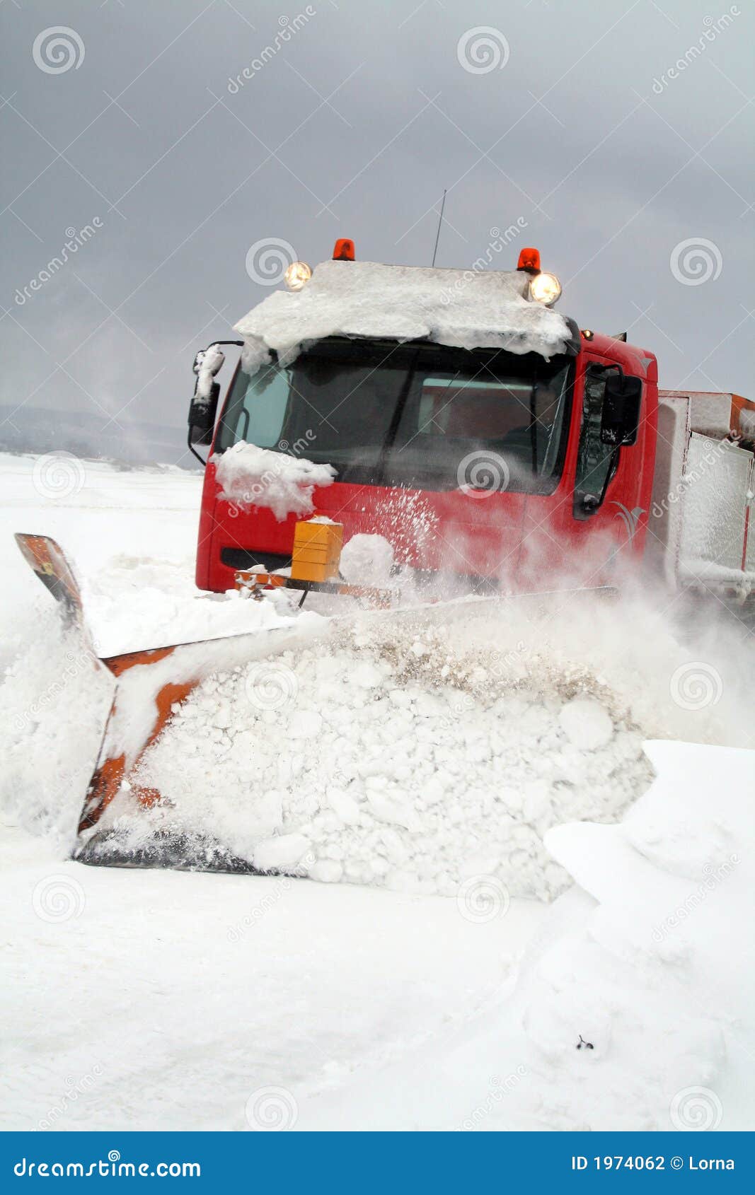 Blizzard snowplough stock photo. Image of storm, blizzard - 1974062