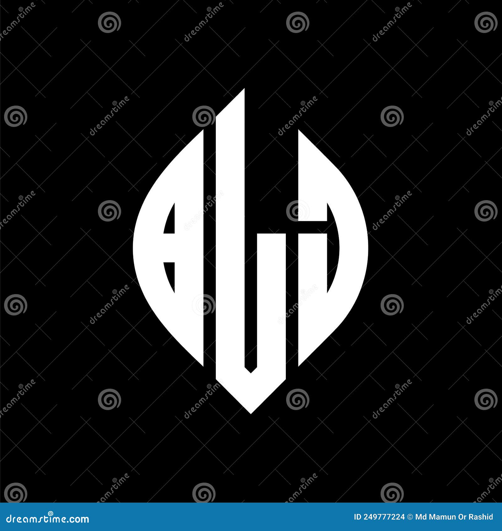 BLJ Circle Letter Logo Design with Circle and Ellipse Shape. BLJ ...