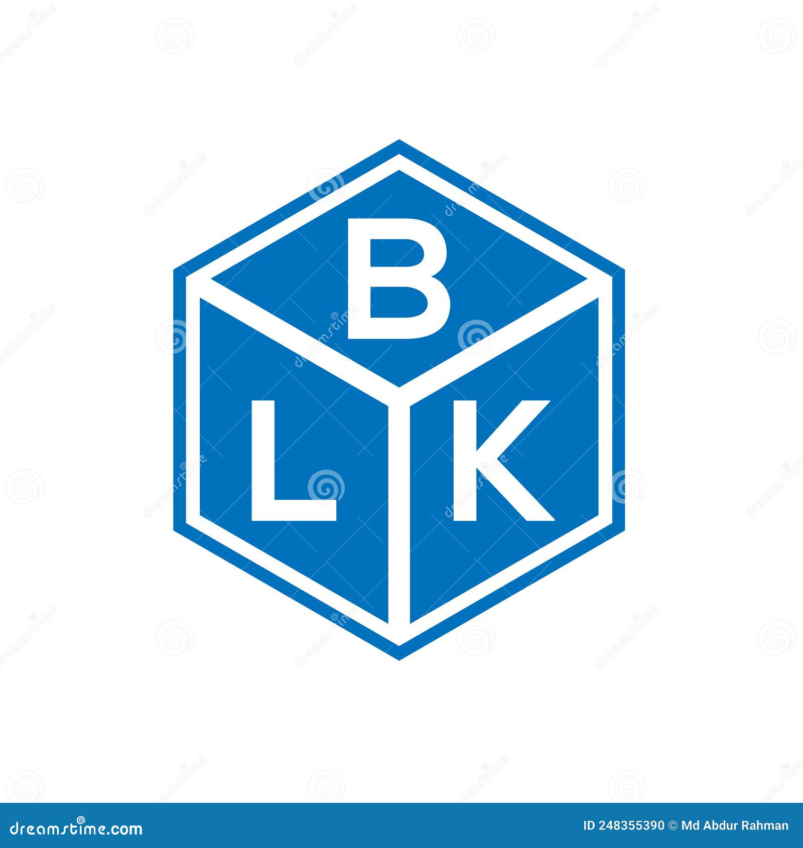 BLK Letter Logo Design on Black Background. BLK Creative Initials ...