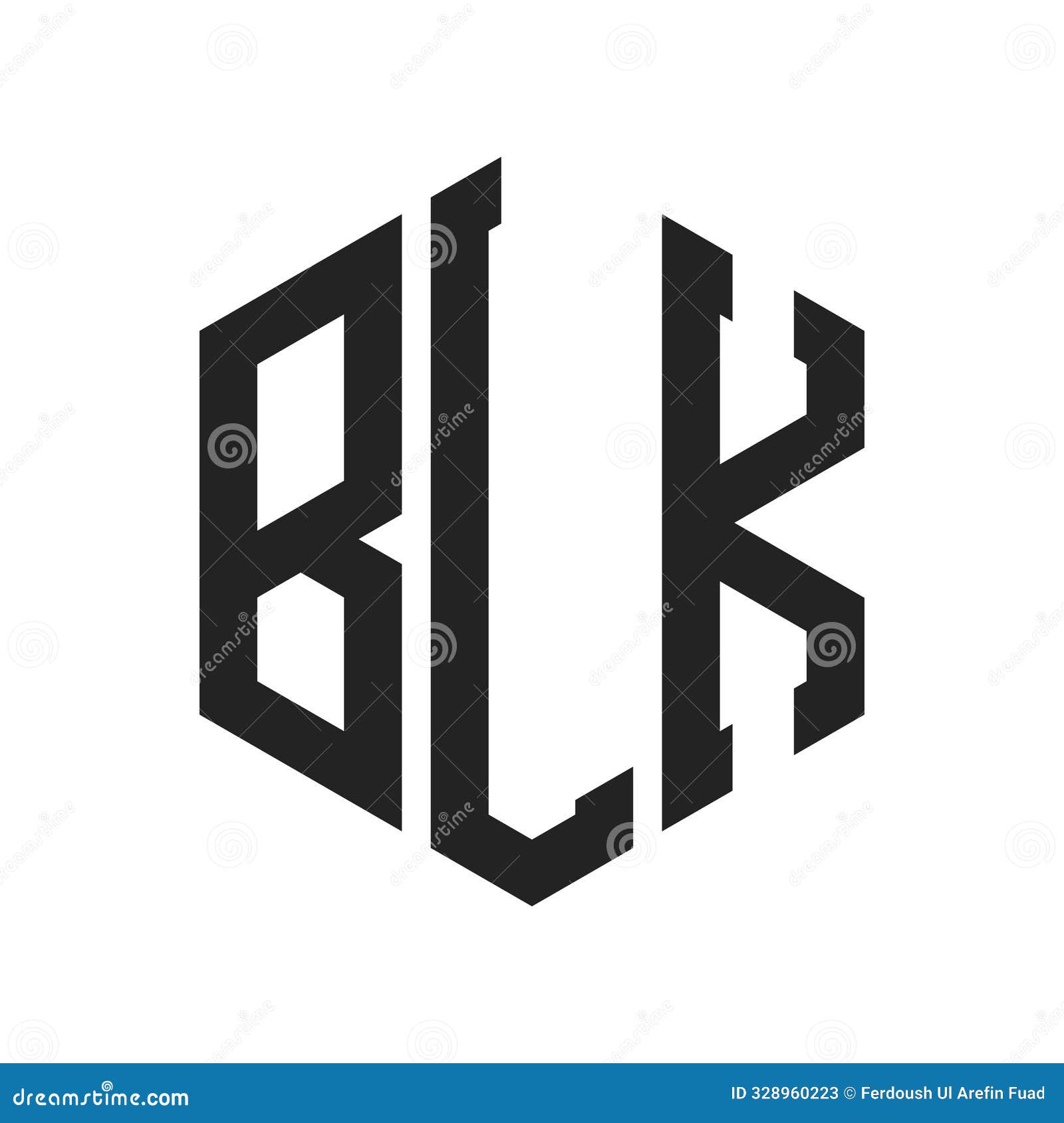 BLK Logo Design. Initial Letter BLK Monogram Logo Using Hexagon Shape ...