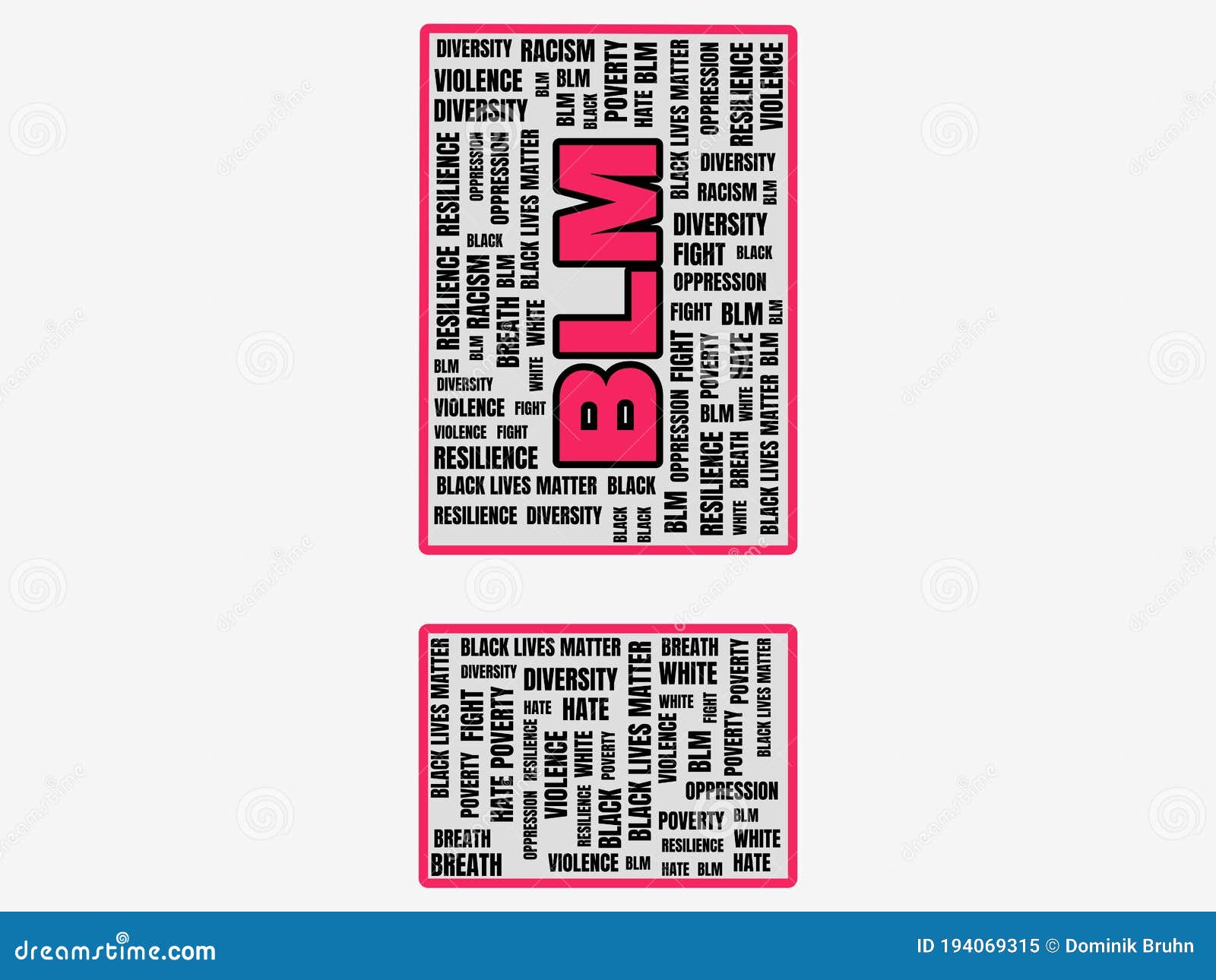 BLM - BLACK LIVES MATTER - Image, Illustration with Words Related To ...