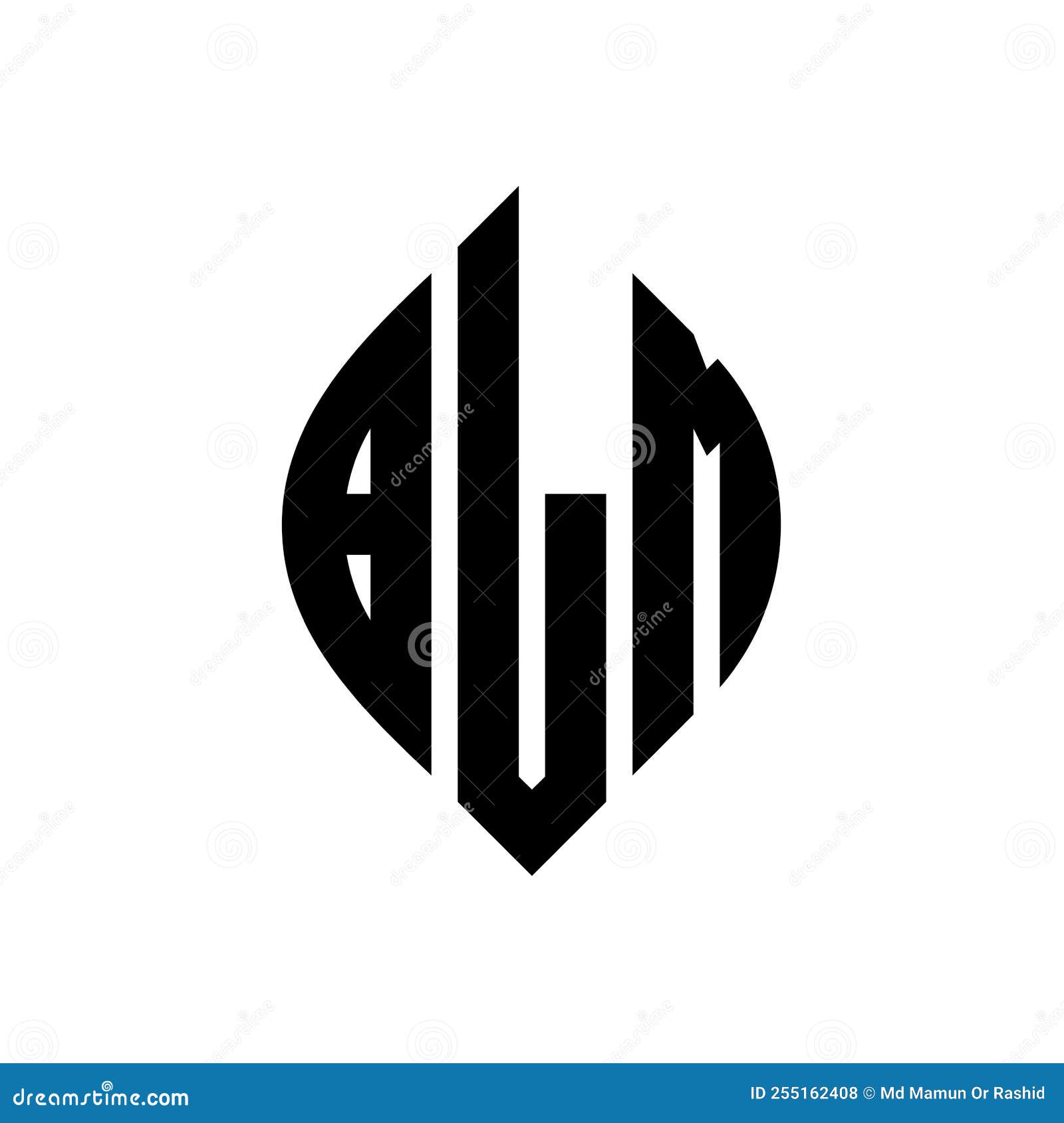 BLM Circle Letter Logo Design with Circle and Ellipse Shape. BLM ...
