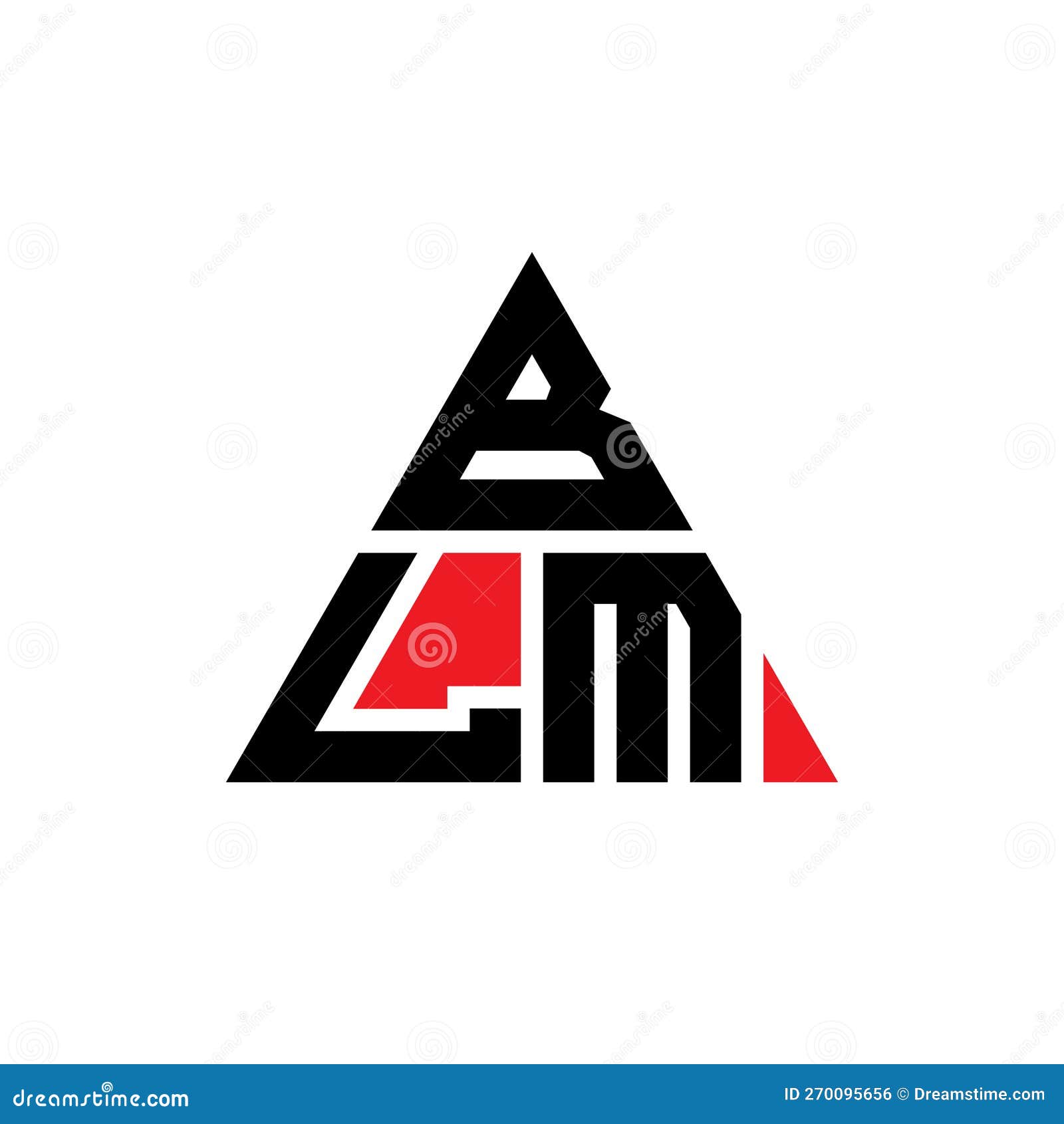 BLM Triangle Letter Logo Design with Triangle Shape. BLM Triangle Logo ...