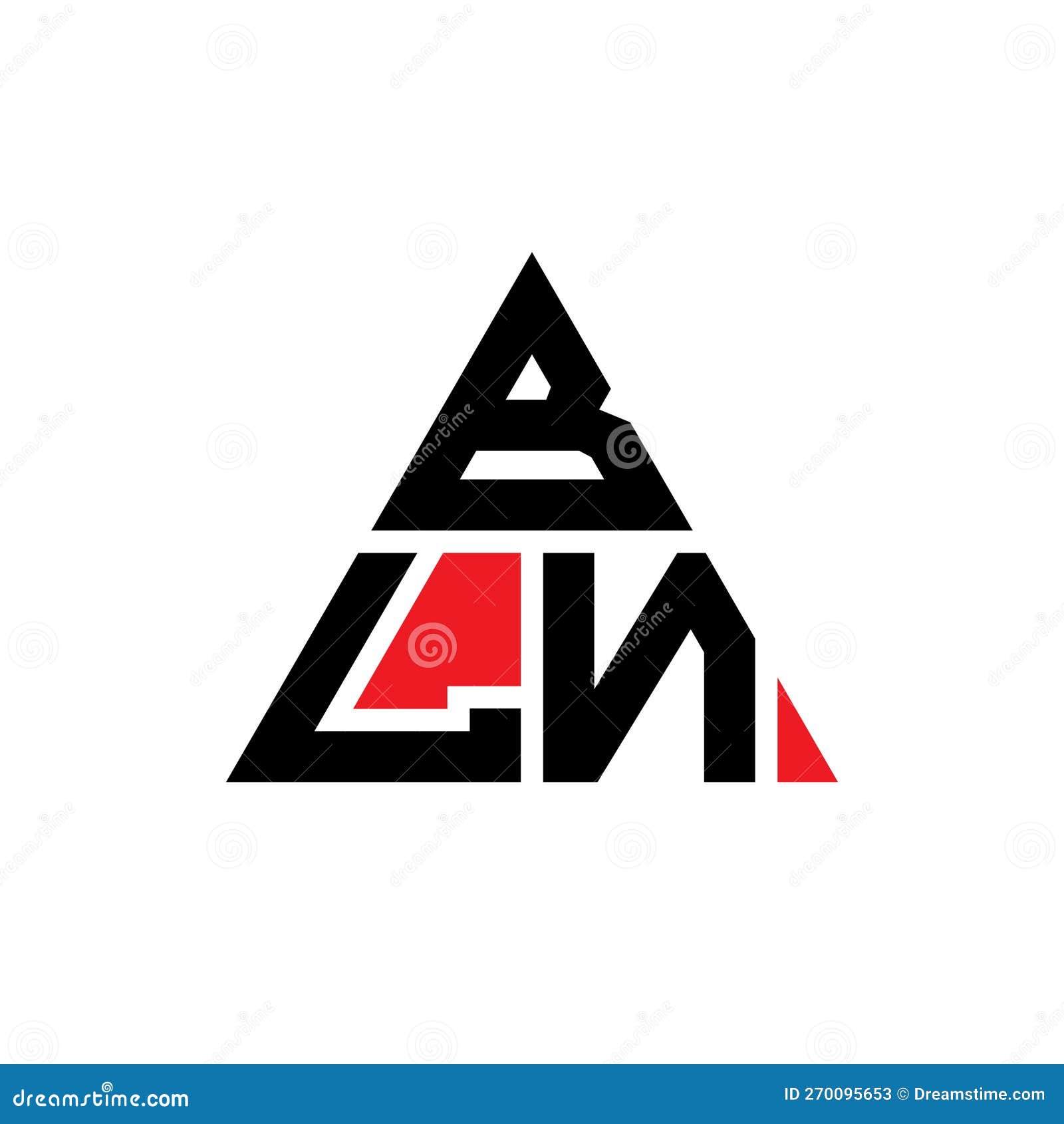 BLN Triangle Letter Logo Design with Triangle Shape. BLN Triangle Logo ...