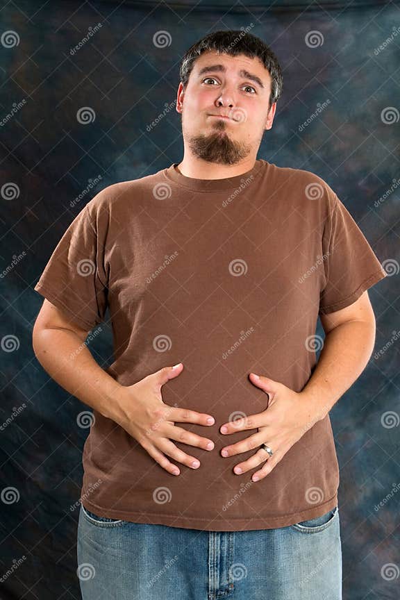 Bloated Overweight Man stock image. Image of male, stomach - 14443489