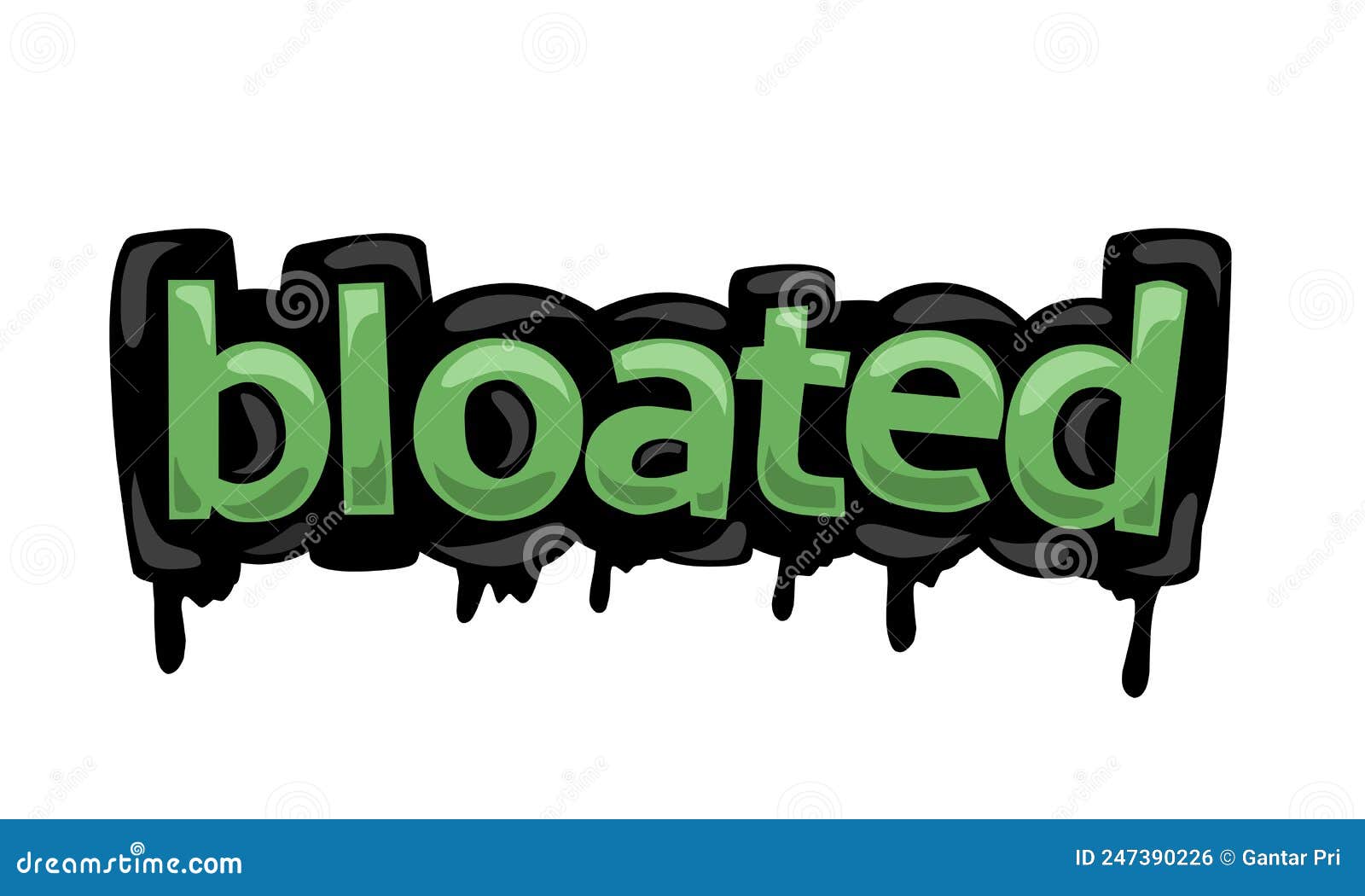 BLOATED Writing Vector Design On White Background Stock Photography ...