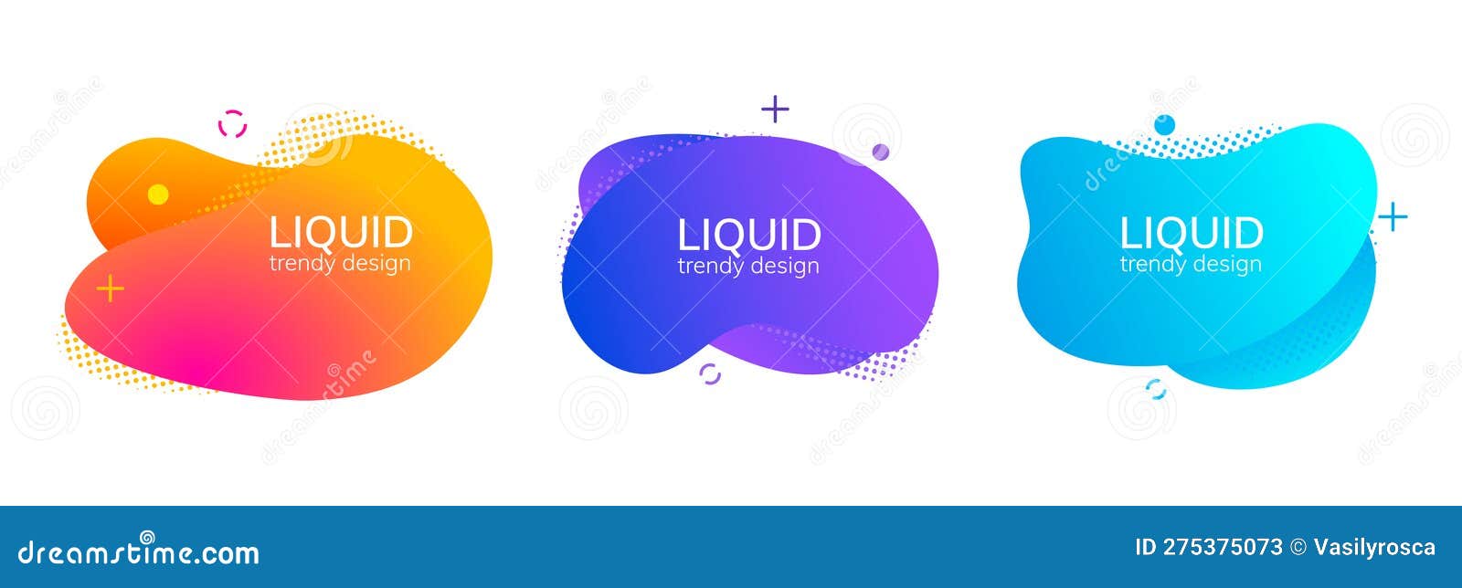 Blob Abstract Shape Organic Banner Design Element. Vector Fluid Round ...