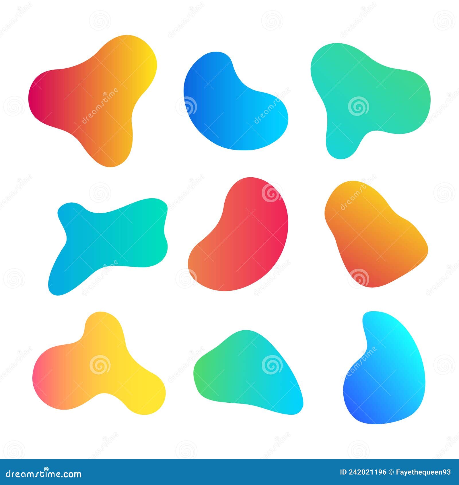 Blob Colorful Organic Pattern. Blob Geometric Round Pattern Stock ...
