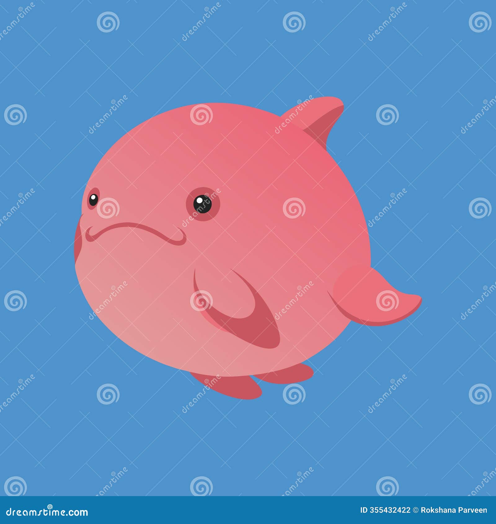 Blob Fish Vector Art Illustration Stock Vector - Illustration of vector ...