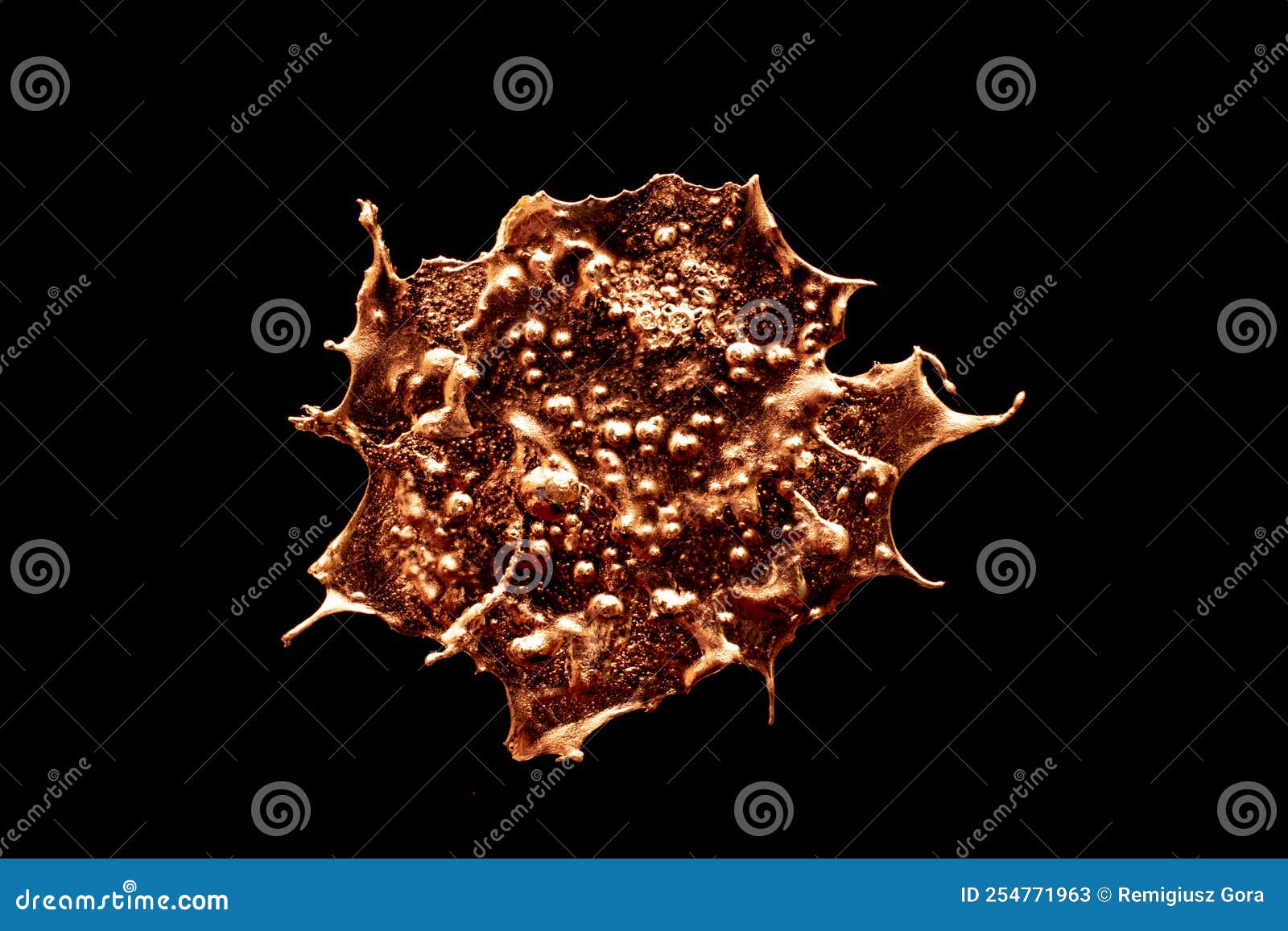 A blob of molten metal stock image. Image of splatter - 254771963