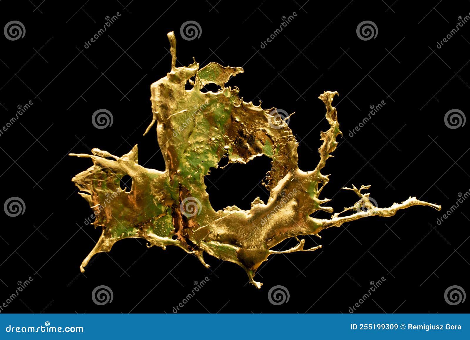A blob of molten metal stock image. Image of element - 255199309