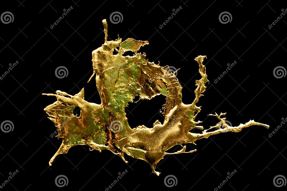 A blob of molten metal stock image. Image of element - 255199309