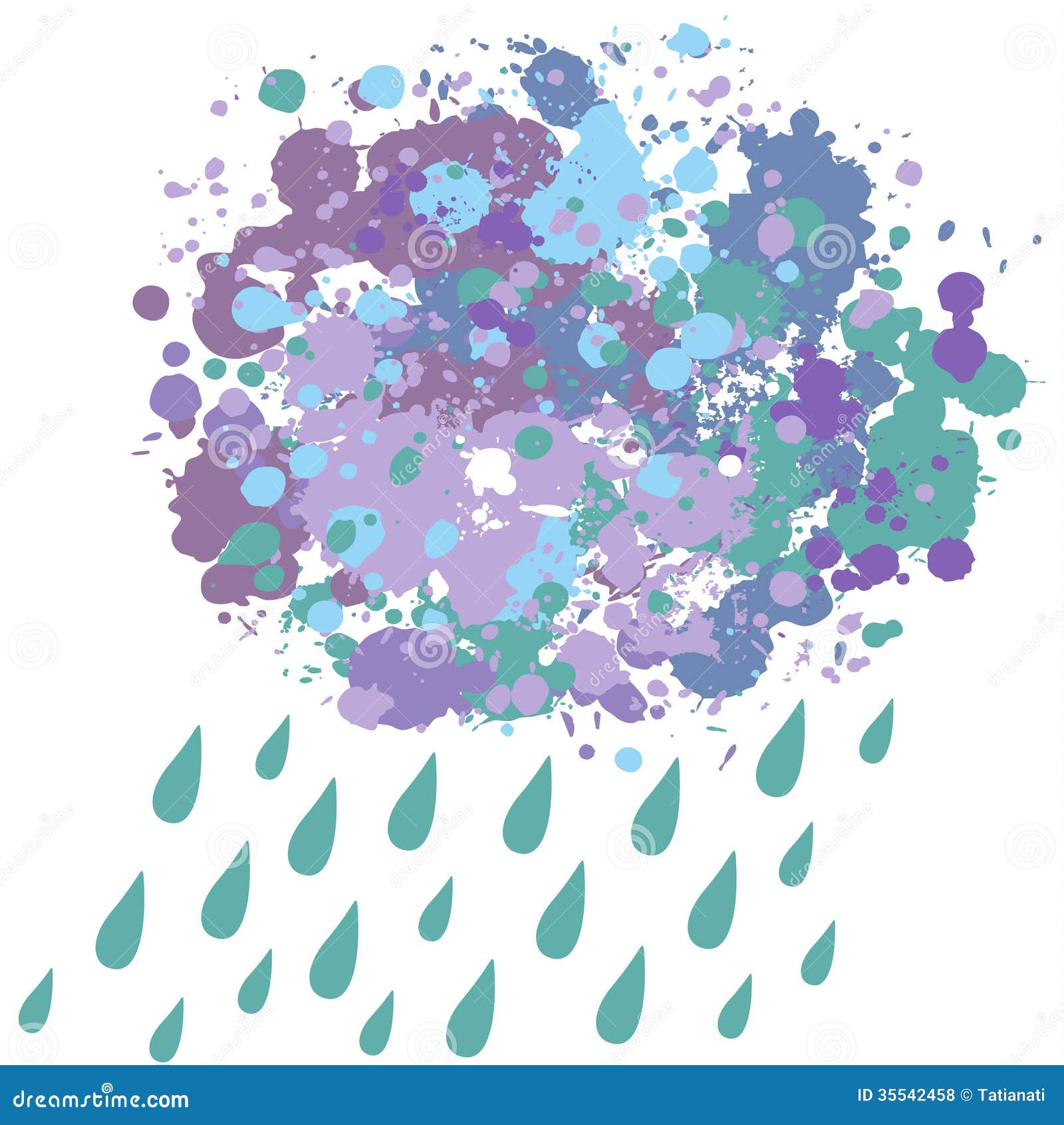 Blob rain stock vector. Illustration of drawing, paint - 35542458