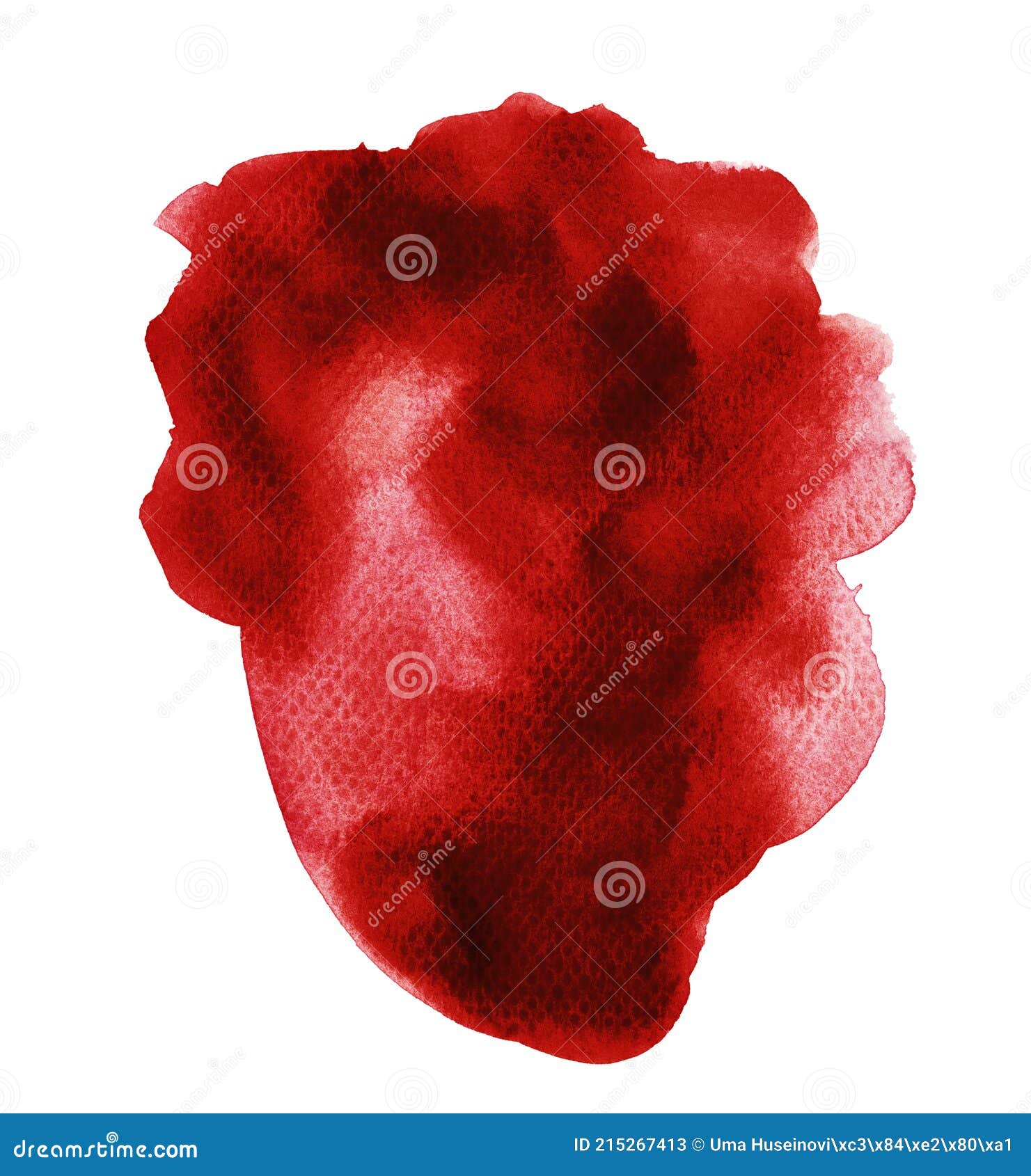 A Blob of Red Watercolor stock illustration. Illustration of blot ...