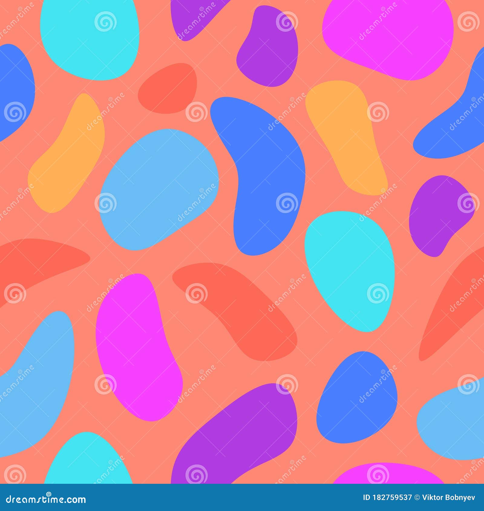 Blob Seamless Pattern Background. Fluid Blot Design for Wallpaper ...