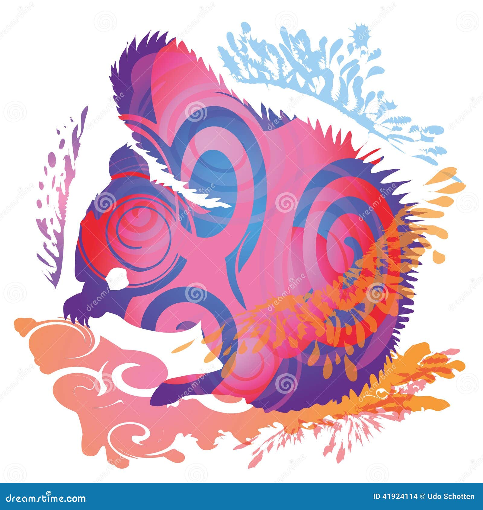 Blob shadow of a squirrel stock vector. Illustration of collect - 41924114