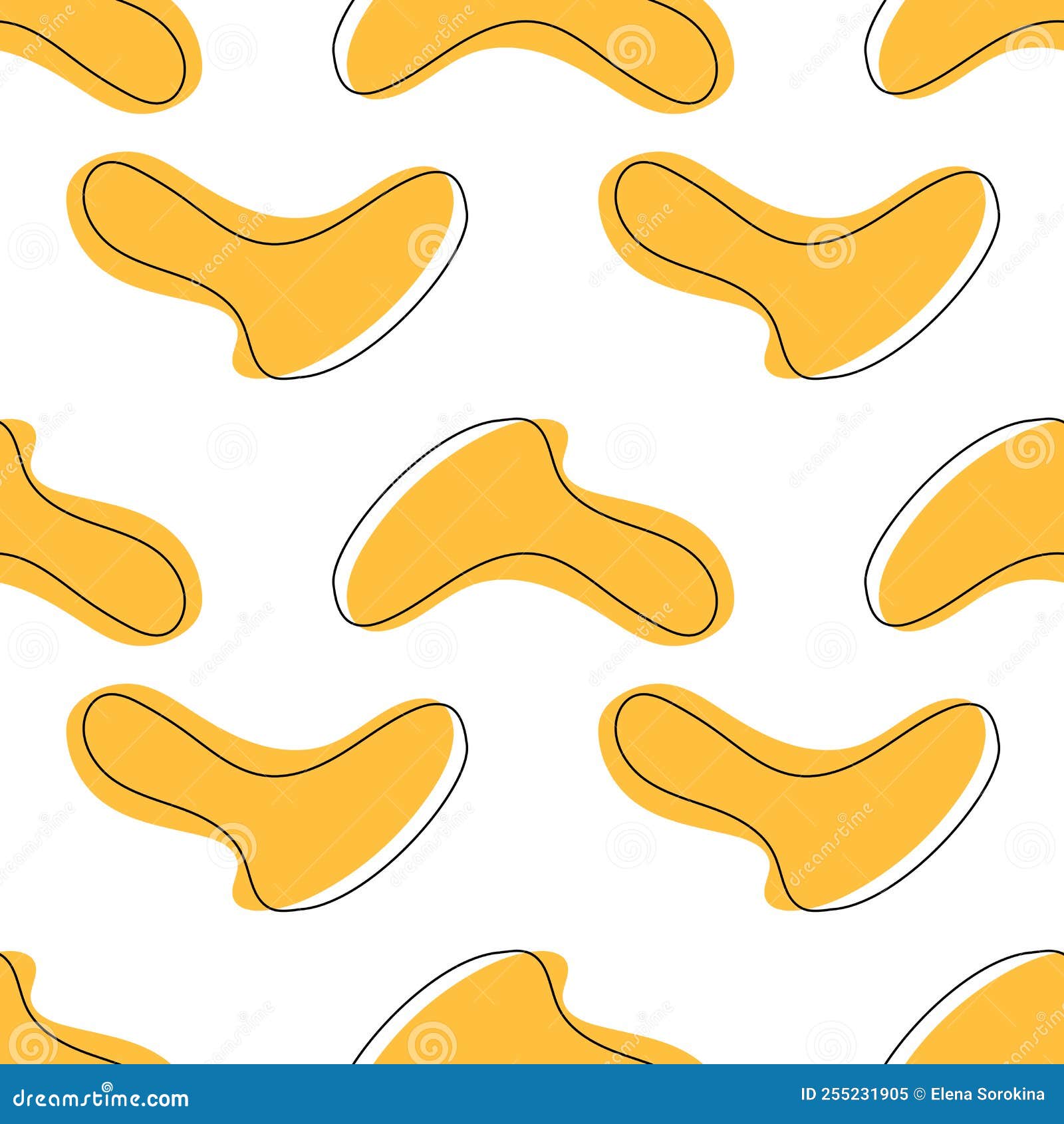 Blob Shape Abstract Seamless Pattern Stock Illustration - Illustration ...