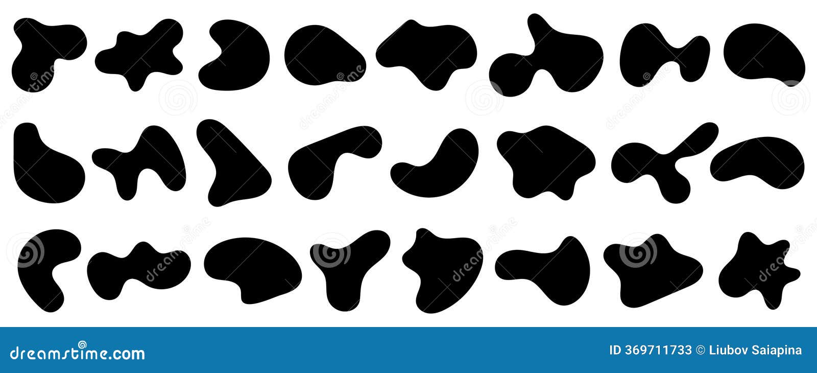 The Amorphous Elements With The Effect Of Visual Distortion. Vector ...