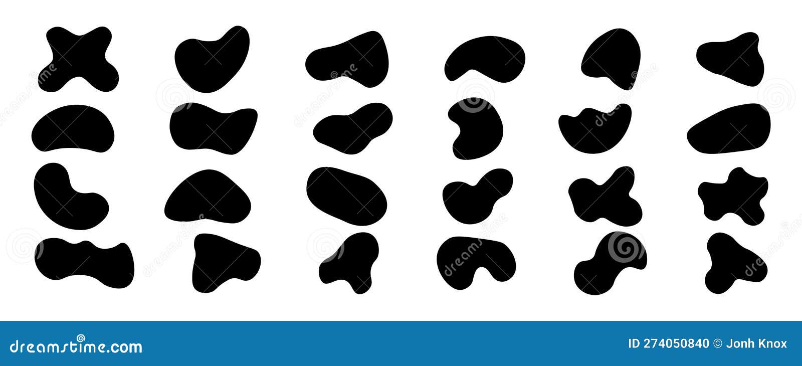 Blob Shape Set. Liquid Irregular Blob Shape Set Stock Vector ...