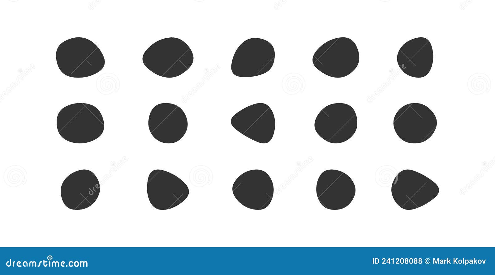 Blob Shape Set. Random Simple Silhouette Stock Vector - Illustration of ...