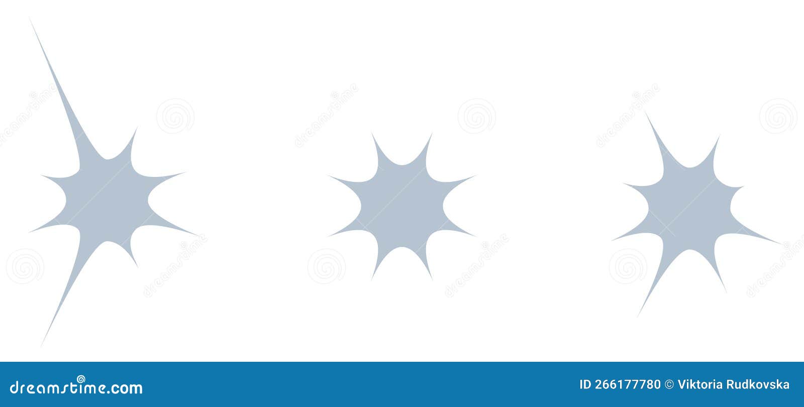 Blob Star Flat Sign. Vector Set Stock Vector - Illustration of light ...