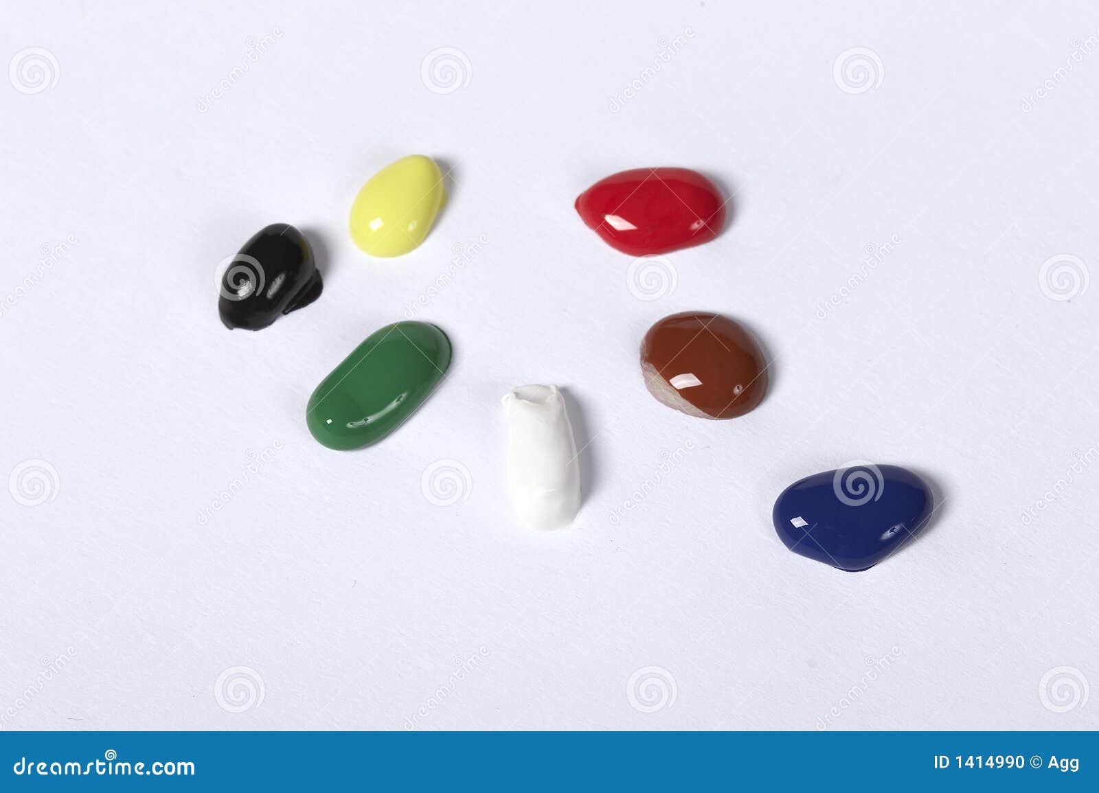 Blobs of paint stock photo. Image of differing, color - 1414990