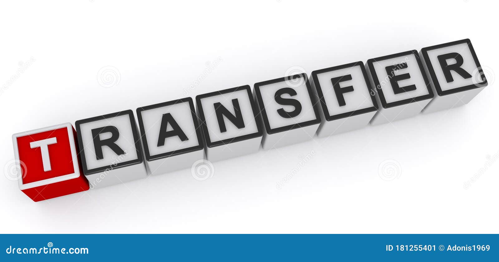 Bloc de mot de transfert image stock. Image du lumineux - 181255401