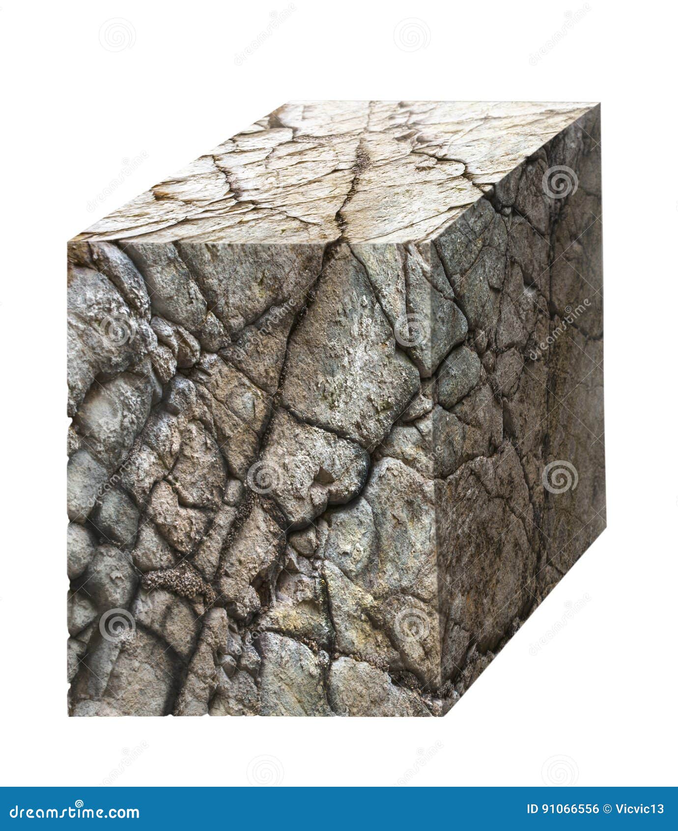 Bloc de pierre naturelle photo stock. Image du bloc, isolement - 91066556