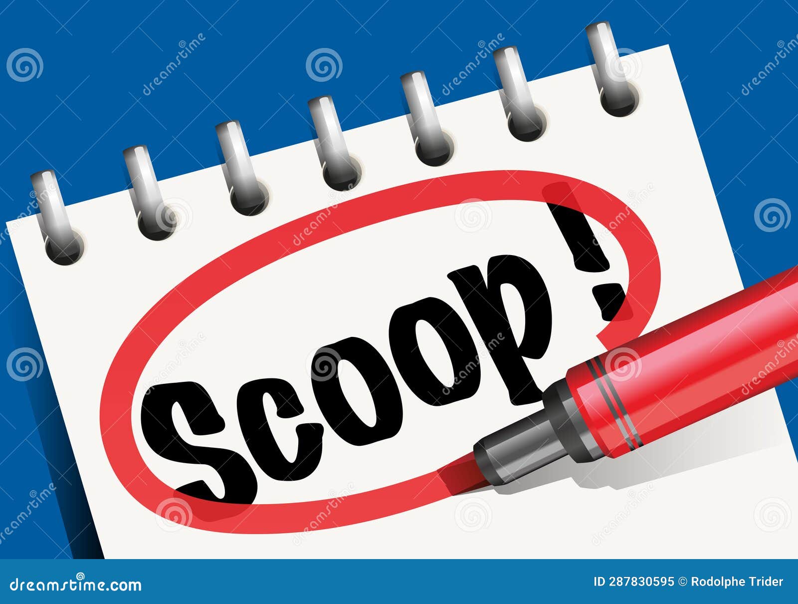 Symbol of Investigative Journalism, with the Word, Scoop Written on a ...