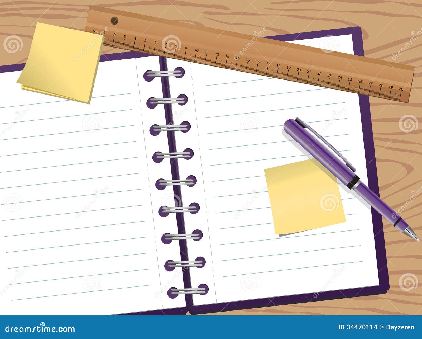 Bloc-notes illustration de vecteur. Illustration du cahier - 34470114