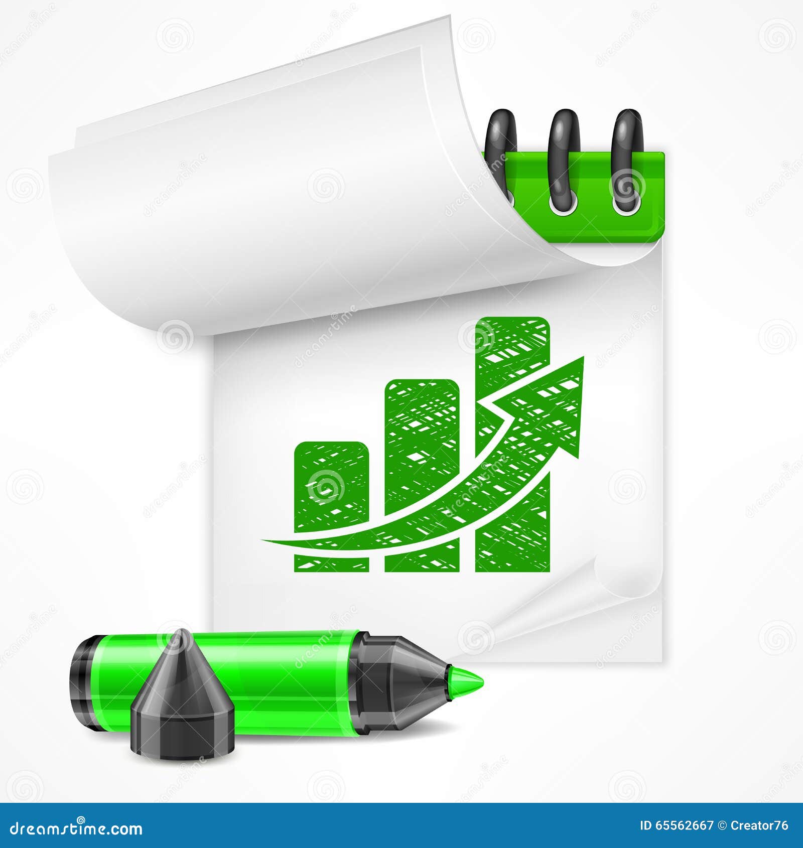 Bloc-notes Avec Le Diagramme Illustration de Vecteur - Illustration du ...