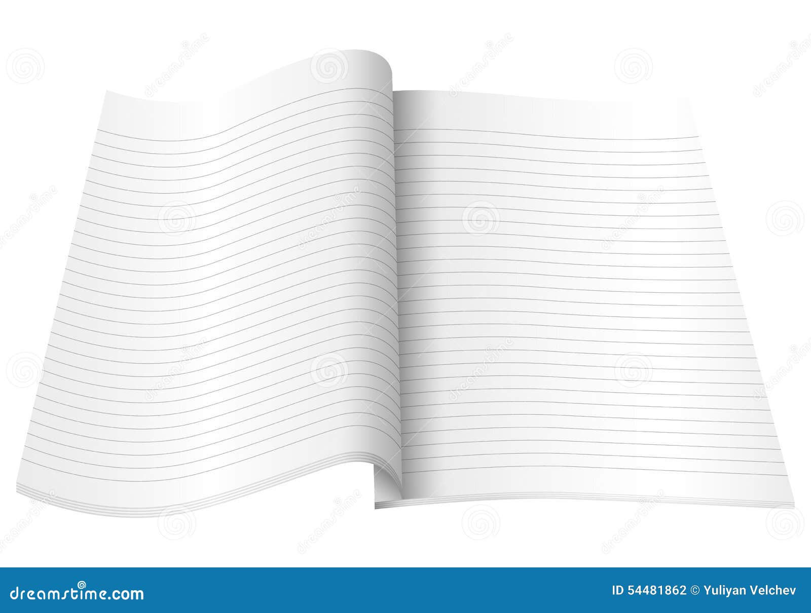 Bloc-notes blanc illustration de vecteur. Illustration du éducation ...