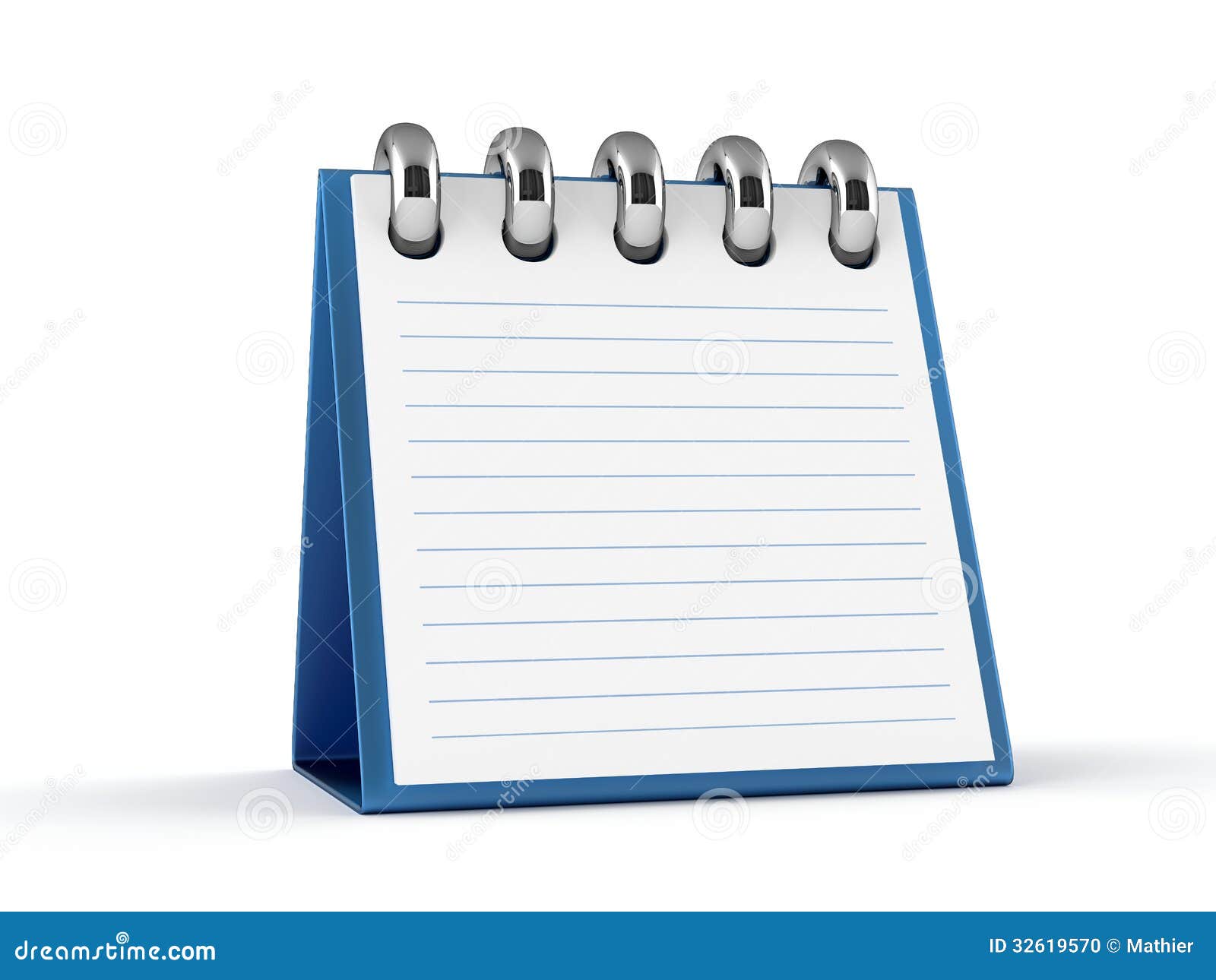 Bloc-notes 3D illustration stock. Illustration du datte - 32619570