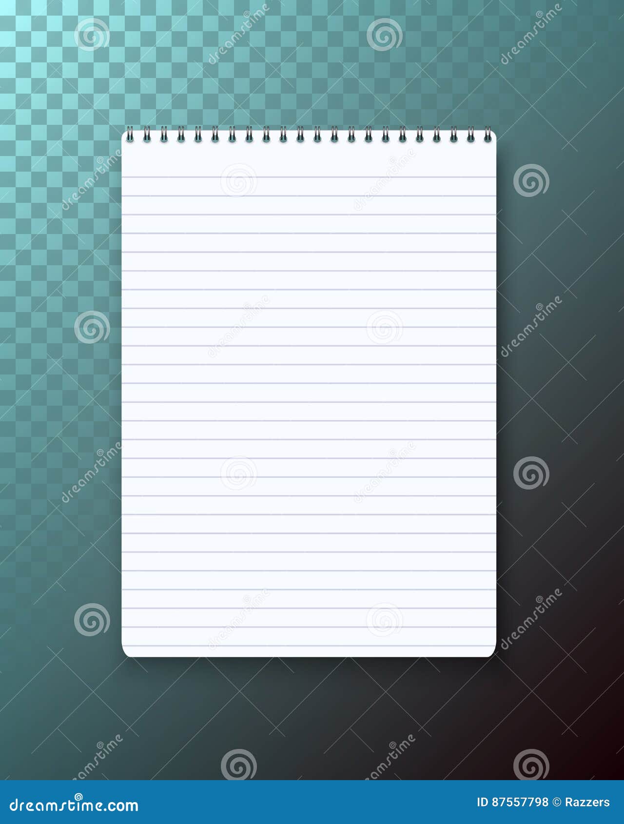 Bloc-notes De Vecteur Sur Le Fond Transparent Illustration de Vecteur ...