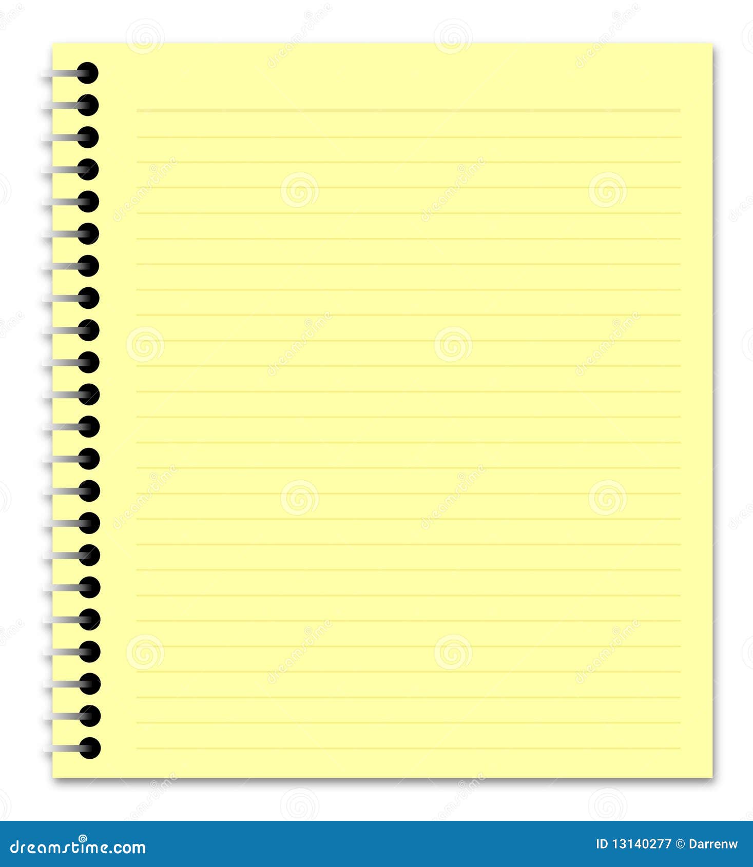 Bloc-notes jaune illustration stock. Illustration du vide - 13140277