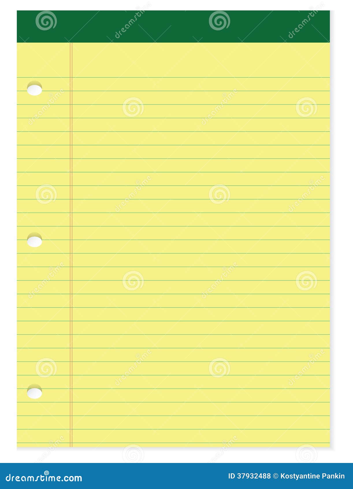 Bloc-notes jaune et vert illustration de vecteur. Illustration du ...