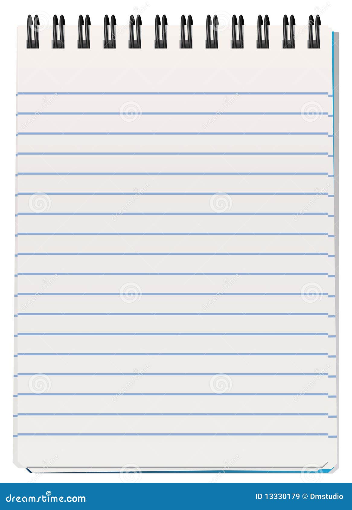 Bloc-notes ouvert illustration de vecteur. Illustration du rayé - 13330179