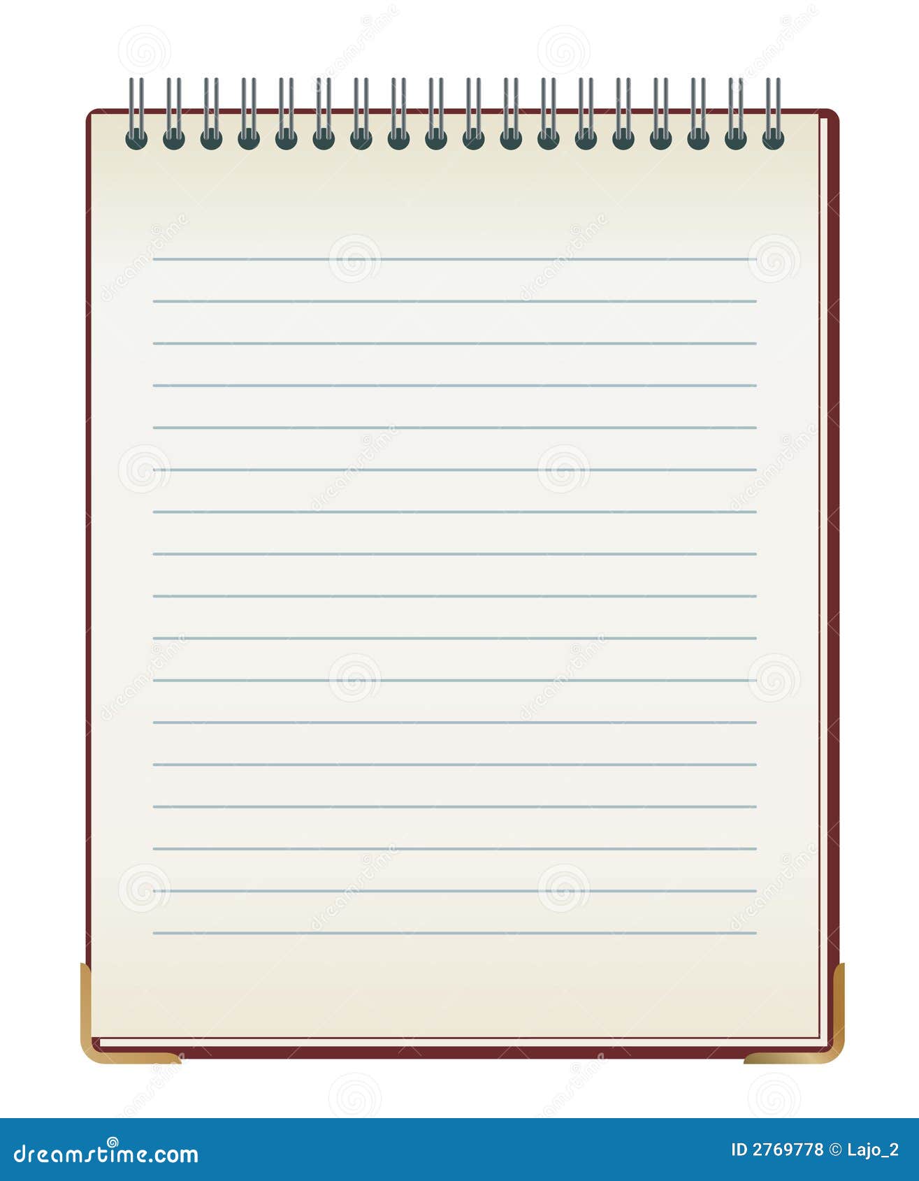 Bloc - notes rayé illustration de vecteur. Illustration du prenez - 2769778