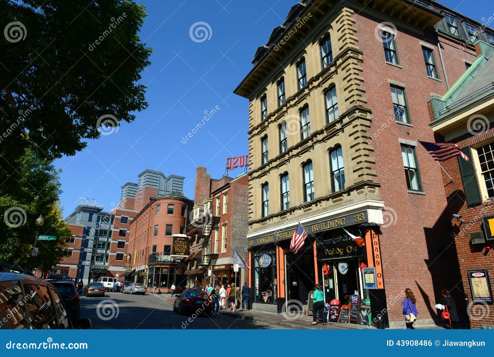Blocchetto Di Boston Blackstone, Massachusetts, U.S.a. Fotografia ...