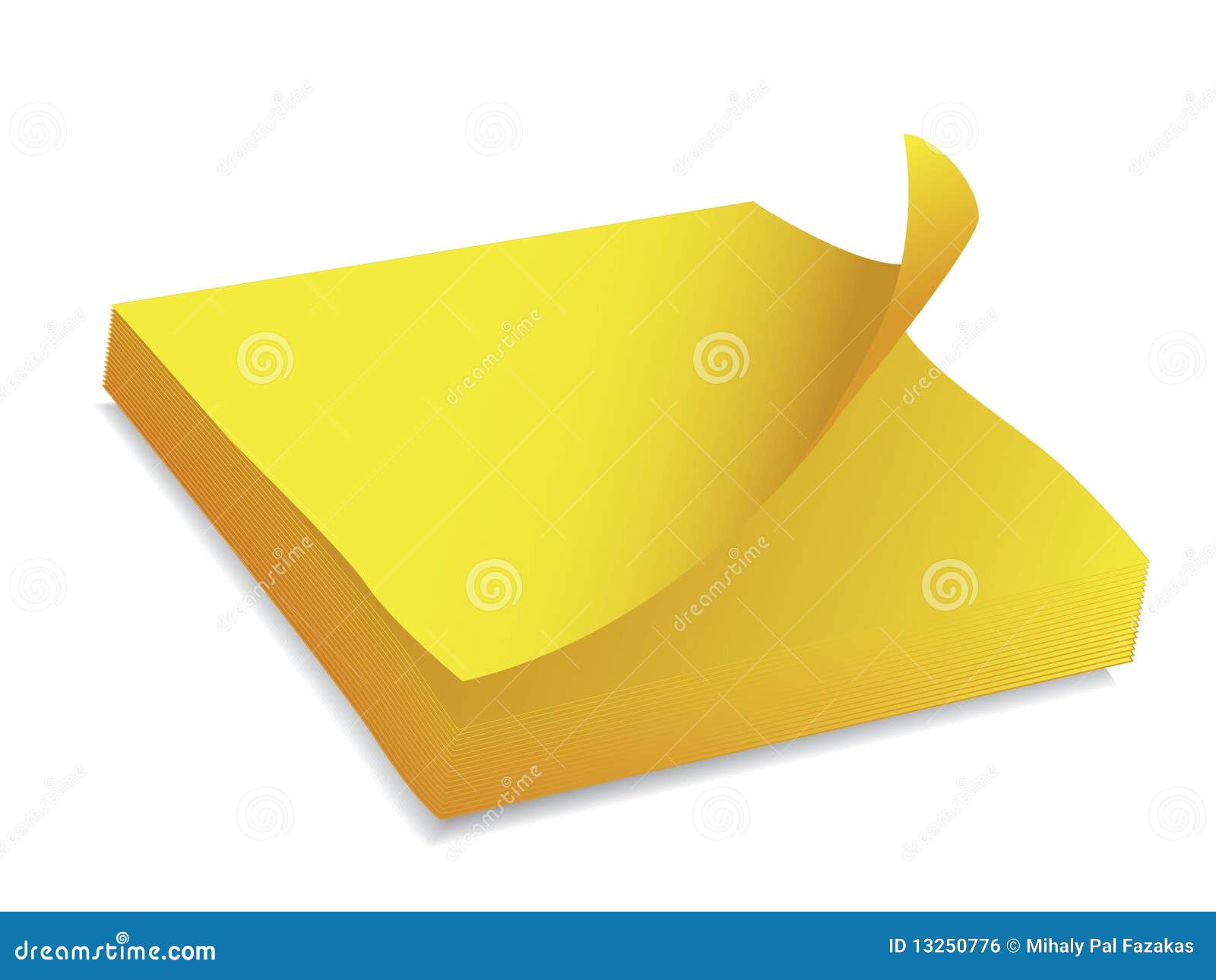 Blocchetto Giallo Del Post-it Illustrazione Vettoriale - Illustrazione ...