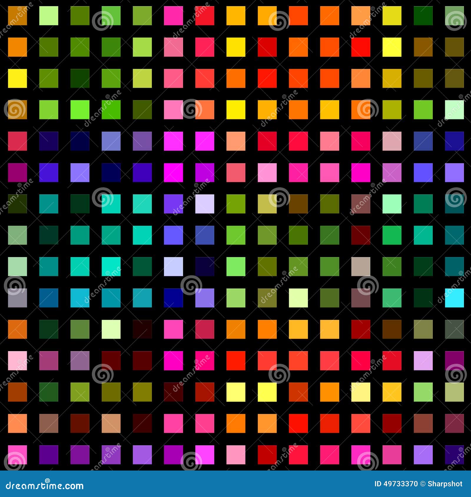 Blocchi Quadrati Multicolori Sul Nero Illustrazione di Stock ...