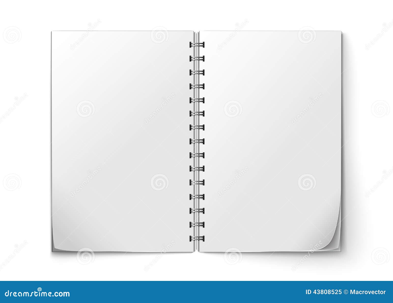 Blocco Note Realistico Aperto Illustrazione Vettoriale - Illustrazione ...